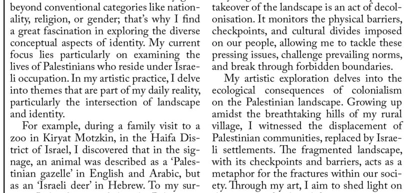 The Anatomy of Art Making – Manal Mahamid